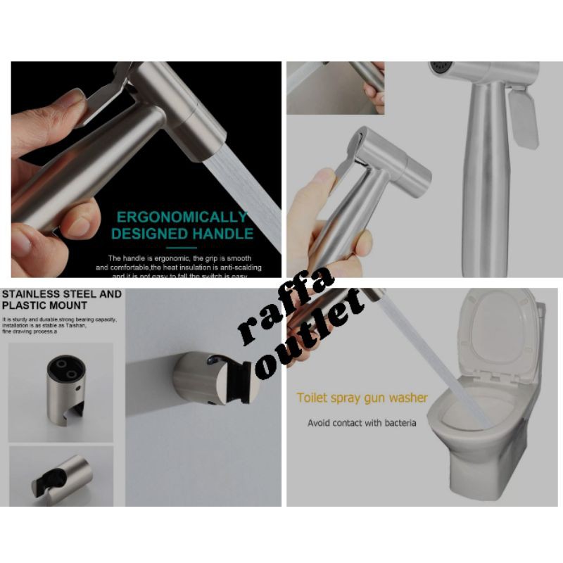 Jual jet shower toilet stainless sus 304-bidet toilet-shower cebok ...