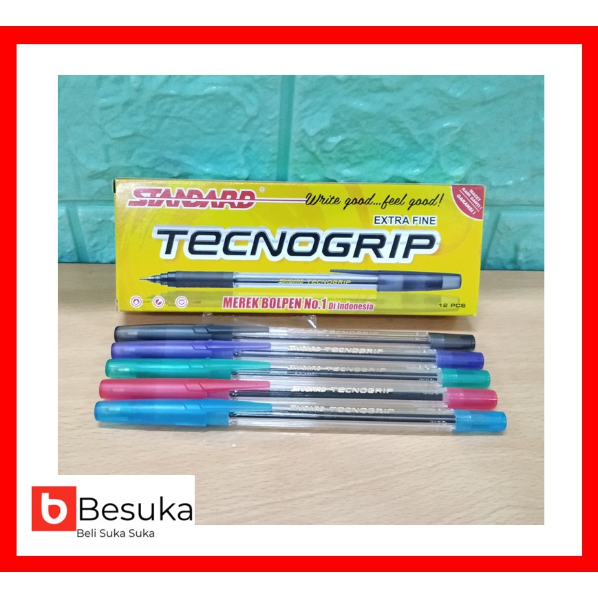 Jual BALLPOINT STANDARD TECNOGRIP (BLACK) | Shopee Indonesia
