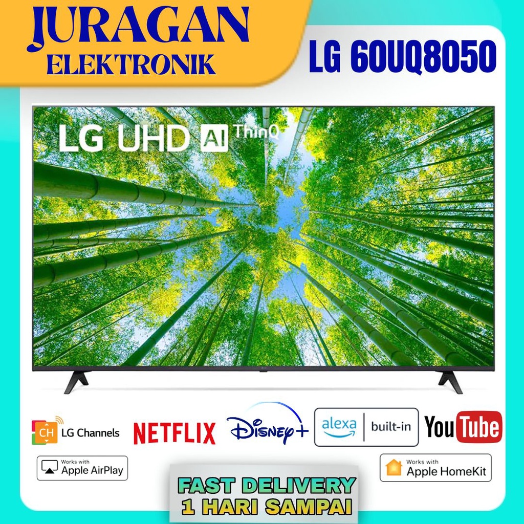 Jual LG Led Smart TV 60UQ8050 60 Inch UHD 4K Digital 60UQ80 60UQ8050PSB ...
