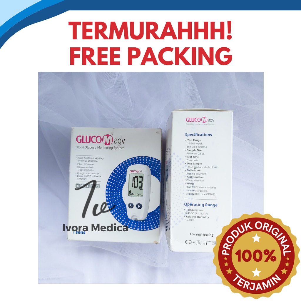 Jual Gluco M Adv Alat Tes Monitor Gula Darah | Shopee Indonesia