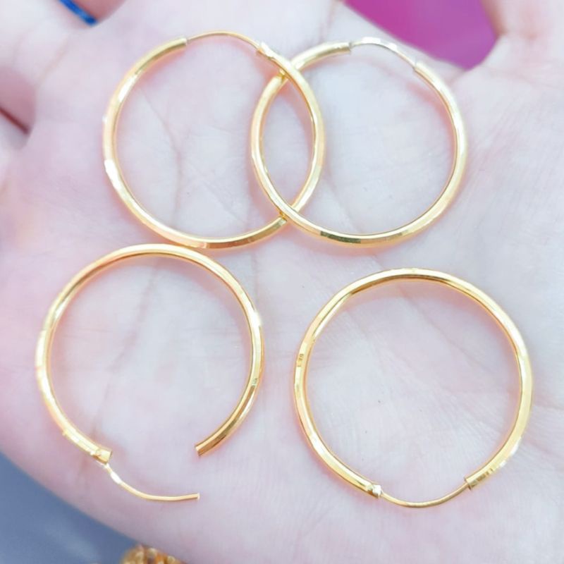 Jual ANTING GIPSI DEWASA PERAK ASLI 925 LAPIS MAS | Shopee Indonesia