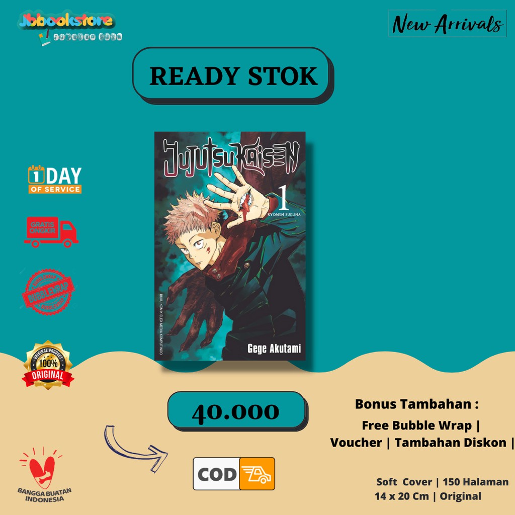 Jual Komik Jujutsu Kaisen Vol.1 - Gege Akutami | Shopee Indonesia