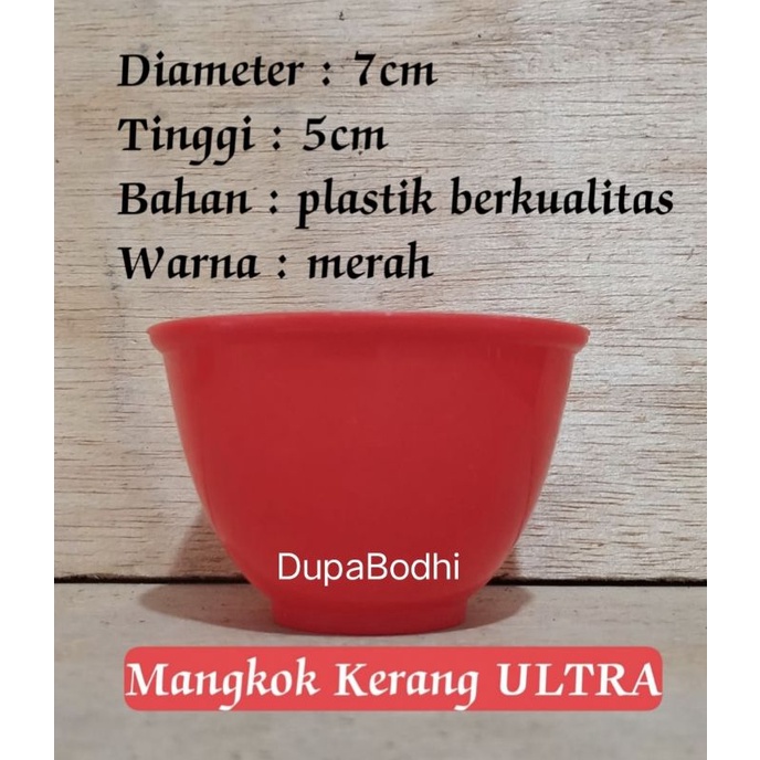 Jual mangkok merah 1 lusin / mangkok sembahyang / mangkok nasi ...