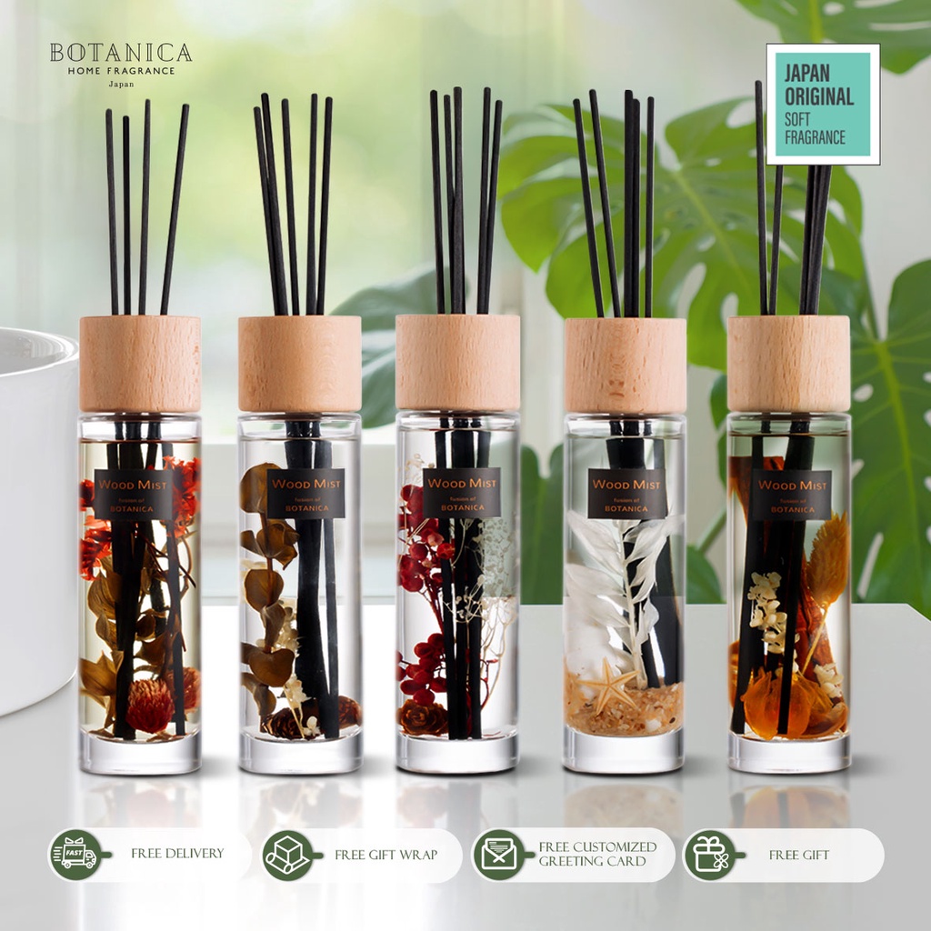 Jual Premium Reed Diffuser Botanica Fragrance Japan Wood Mist 110ml ...