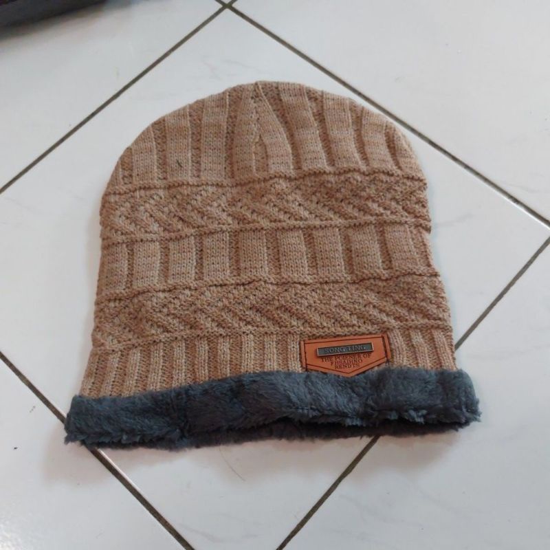 Jual Kupluk Pria Wanita Kupluk Wool Topi Kupluk Outdoor Dewasa Winter ...