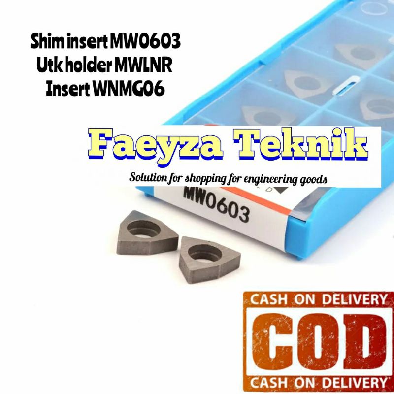 Jual Shim insert MW0603Utk holder MWLNR Insert WNMG06 | Shopee Indonesia