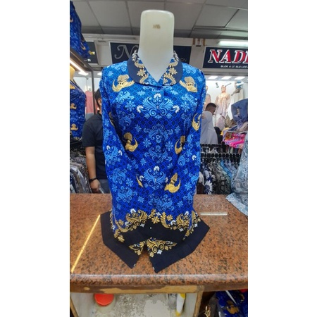 Jual baju korpri wanita terbaru 2023 kerah hitam | Shopee Indonesia