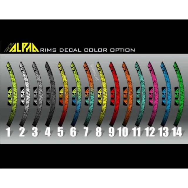 Jual Decal stiker Rim Velg Sepeda Alpha DH MTB Limited edition model ...