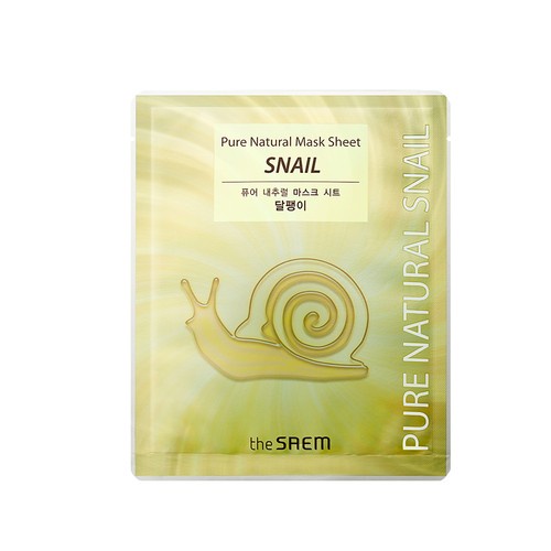 Jual THE SAEM Pure Natural Mask Sheet Snail | Shopee Indonesia