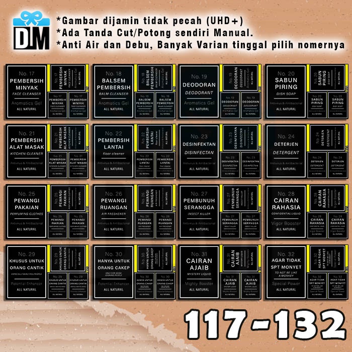 Jual Sticker Stiker Label Botol Toilet Sabun Kamar Mandi Estetik ...