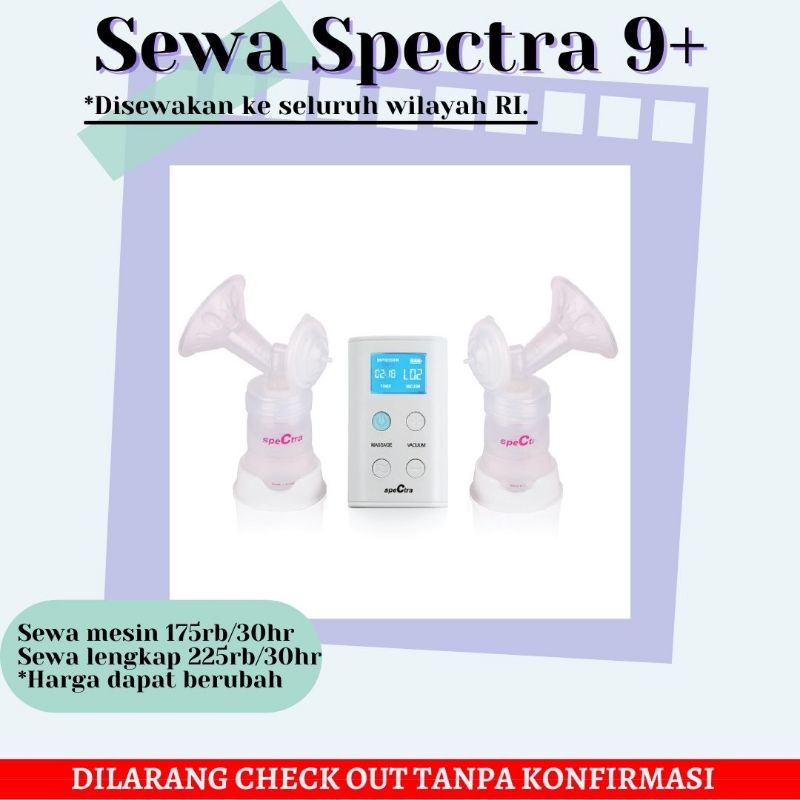 Jual Sewa Spectra 9Plus 9+ 9 Plus Pompa Asi / Rental Breast Pump ...