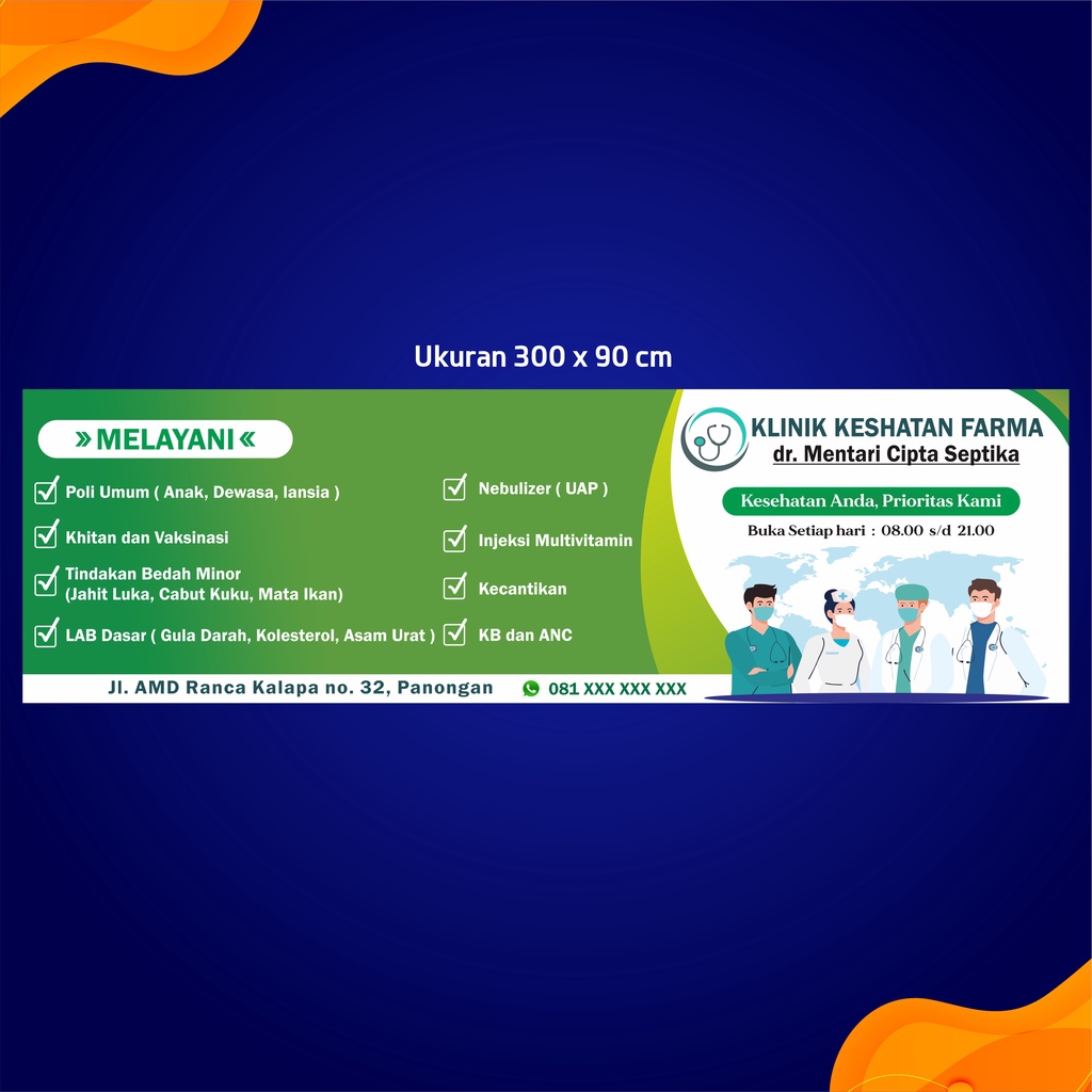 Jual SPANDUK BANNER KLINIK KESEHATAN | Shopee Indonesia