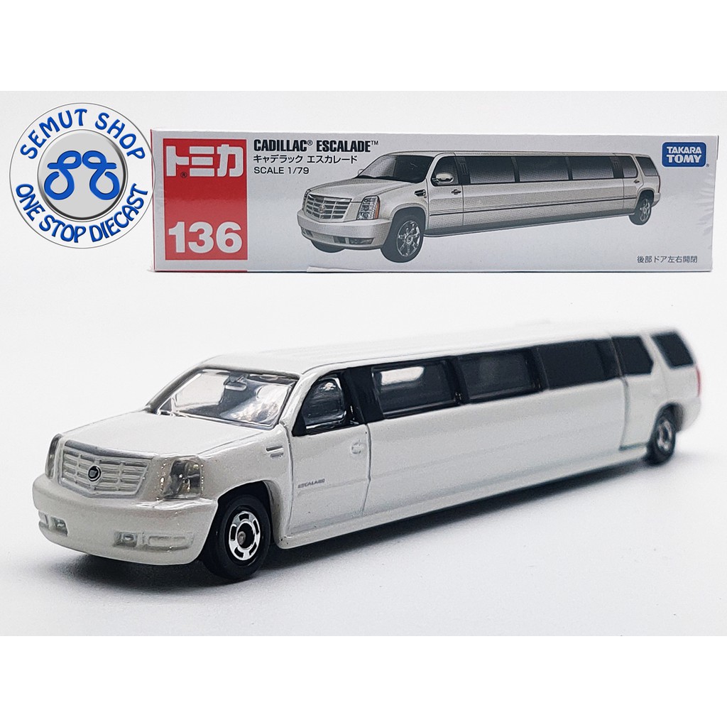 Jual Tomica Long no 136 Cadillac Escalade metalic white Miniatur Mobil ...