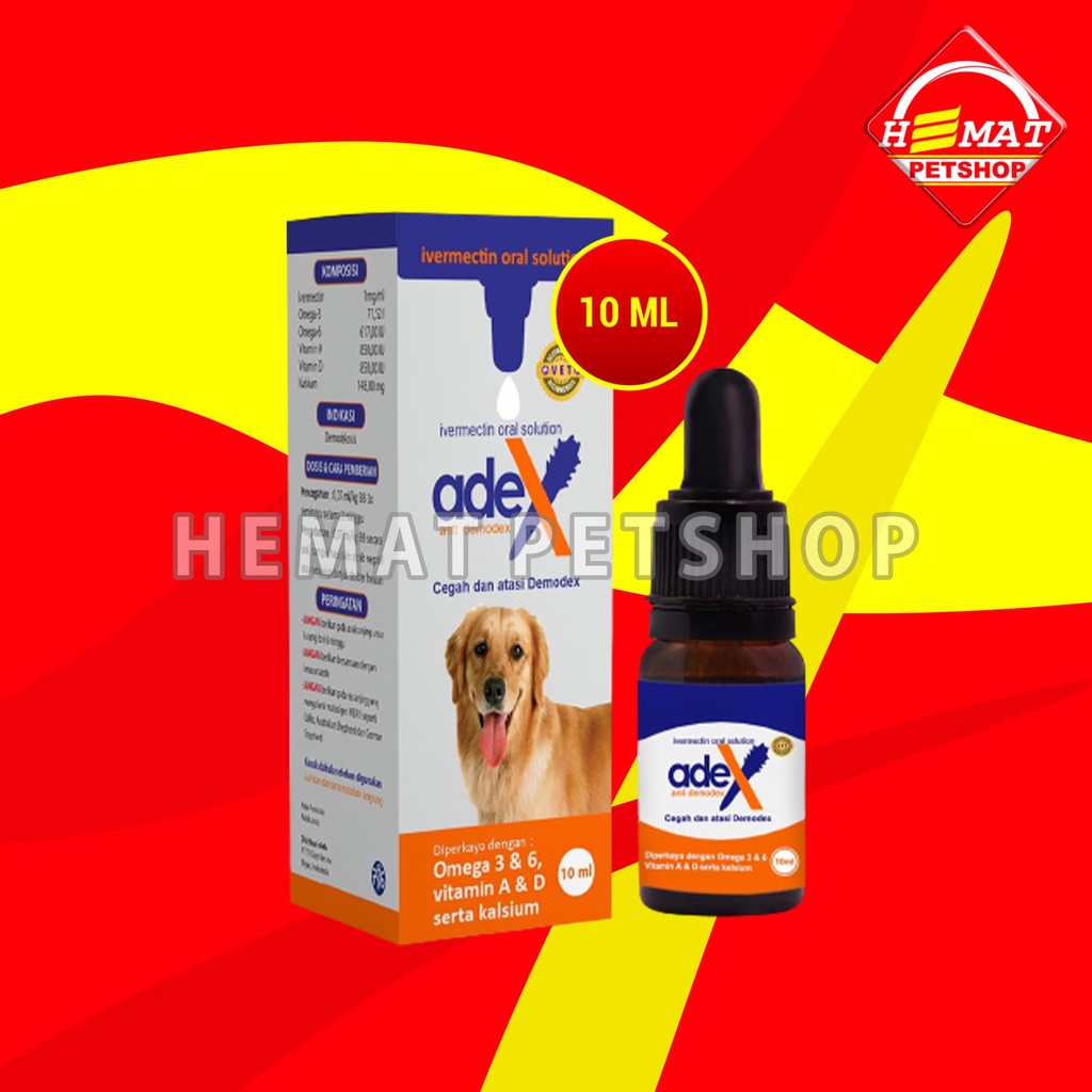 Jual Obat Kulit Anjing Adex Invermectin 10ml Sirup anti Demodex | Shopee Indonesia