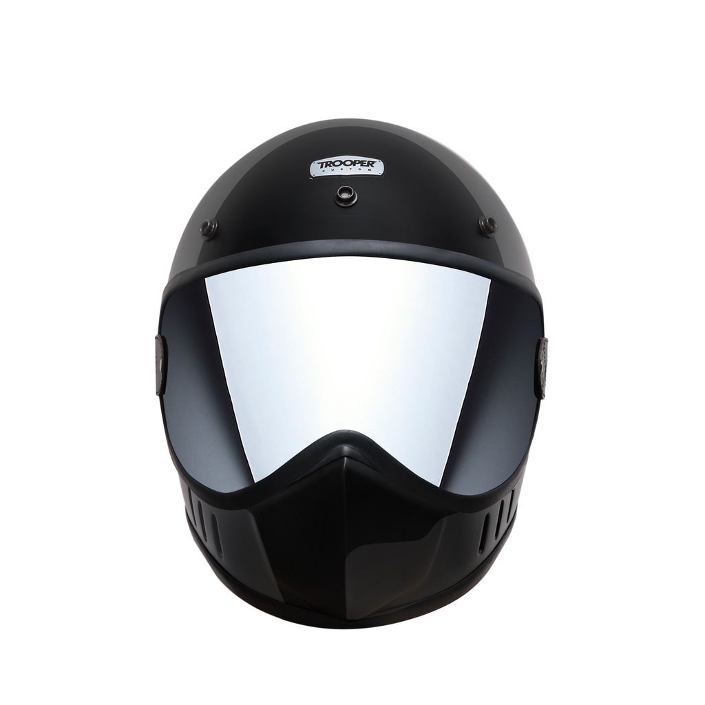Jual Trooper Custom - X-9 Lite - helm fullface - Black glossy | Shopee ...