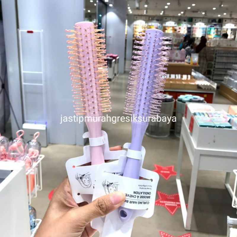 Jual CURLY HAIR BRUSH MINISO SISIR MINISO | Shopee Indonesia