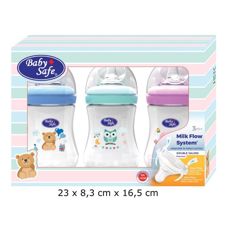 Jual botol susu bayi paket BOTOL SUSU BABY SAFE WIDE NECK BOTTLE SET ...