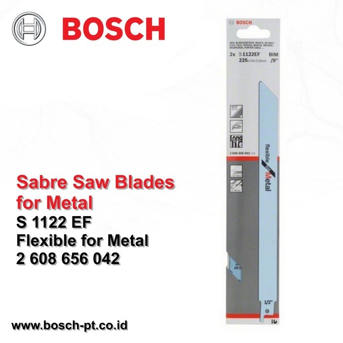Jual sabre saw blades for metal BOSCH S1122EF mata potong panjang untuk ...