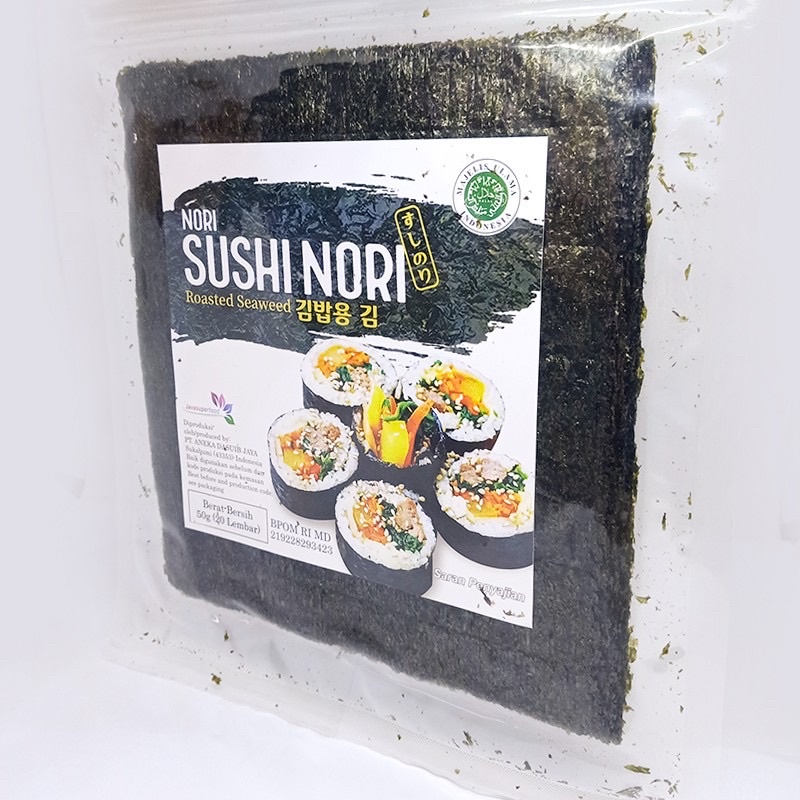 Jual SUSHI NORI JAVA SUPER FOOD 20 / 50 SHEETS LEMBAR ROASTED SEAWEED ...