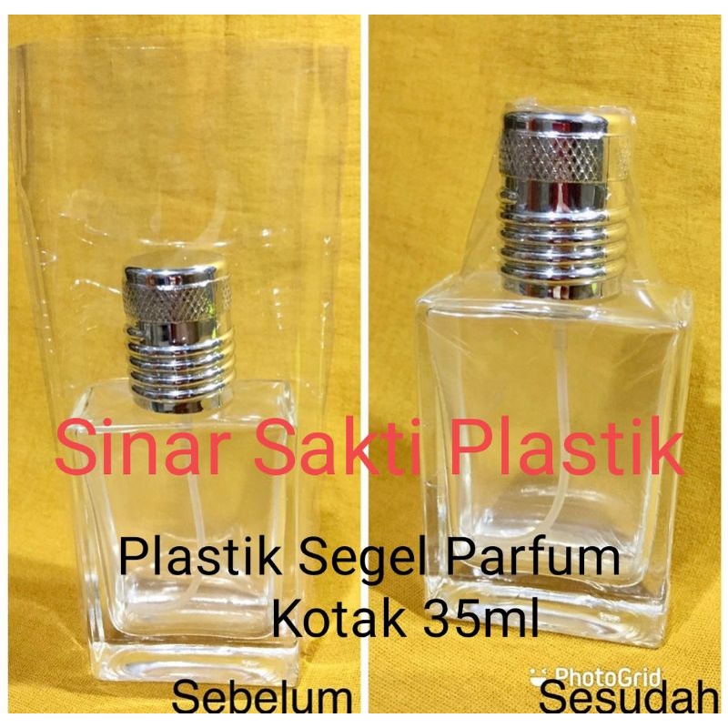 Jual PLASTIK SEGEL BOTOL PARFUM KOTAK 35ML / PLASTIK SEGEL BOTOL KOTAK ...