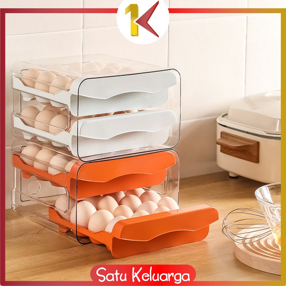 Jual SK-C410 Tempat Telur 2 Tingkat Egg Storage Box Organizer / Rak ...