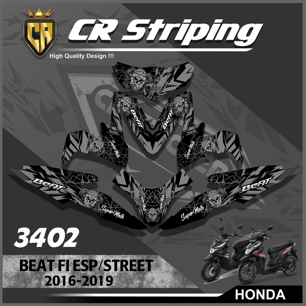 Jual Decal Beat fi esp Street tahun 2016-2019 Full Body Desain Super ...