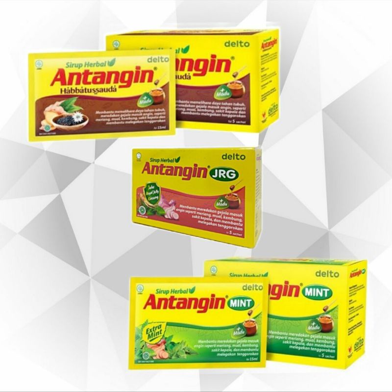 Jual antangin jrg/mint/habbatussauda 1pack isi 5sachet x 15ml obat cair ...