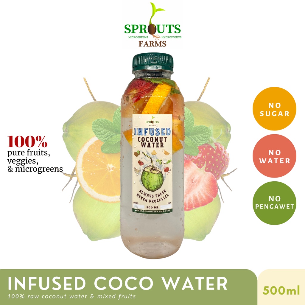 Jual Sprouts Farms Infused Coconut Water 500ml | Shopee Indonesia