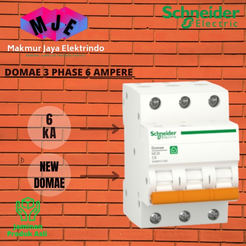 Jual MCB 3 PHASE 6 AMPERE 10 AMPERE 16 AMPERE 20 AMPERE 3 POLE 3P ...