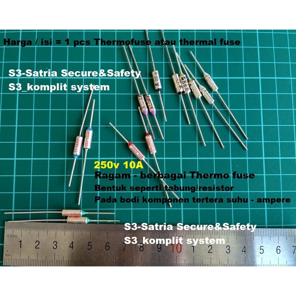 Jual TF Thermofuse 96 c derajat thermal 96C 250v thermo fuse ...