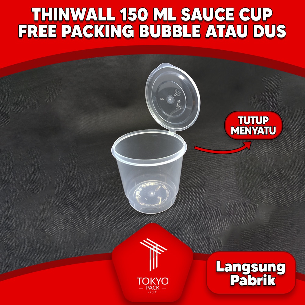 Jual THINWALL CUP 150ML - SAUCE CUP 150 ML - ISI 25 SET MURAH | Shopee Indonesia