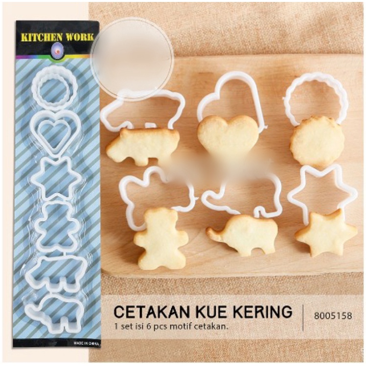 Jual Cetakan Kue Kering Set Isi 6 Cookie Cutter Biskuit Cetakan Kue ...