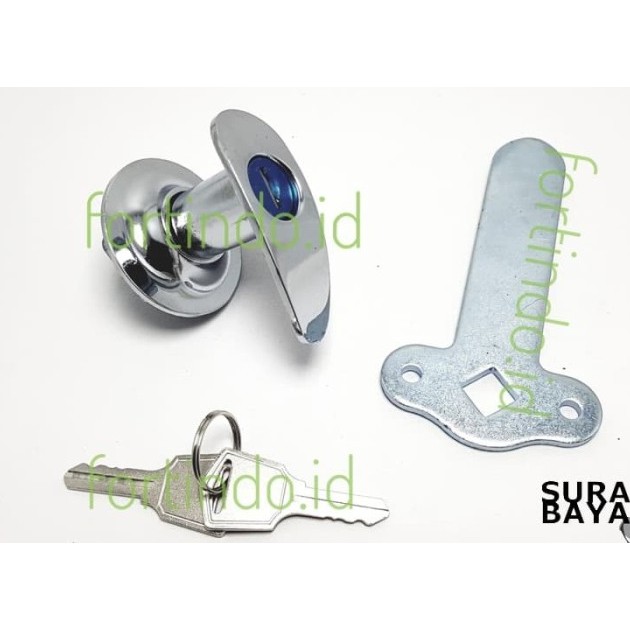 Jual Kunci Panel A-19 Kilap Chrome Panel Lock Handle Tanduk Merk MERK ...