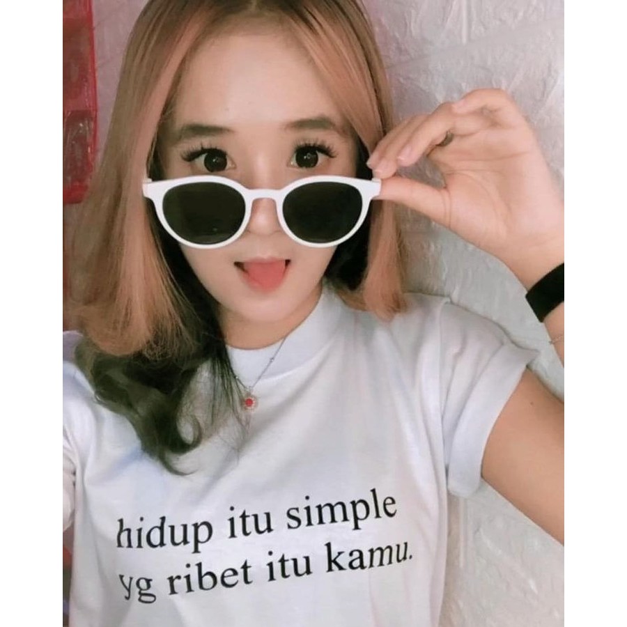 Jual kaos tumblr tee wanita baju cewek oblong kaos polosan motif quote ...