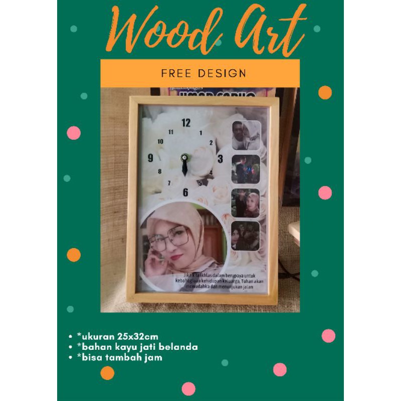 Jual JAM KAYU CUSTOM FOTO WOOD ART BY Lampuhiaskayu.id | Shopee Indonesia