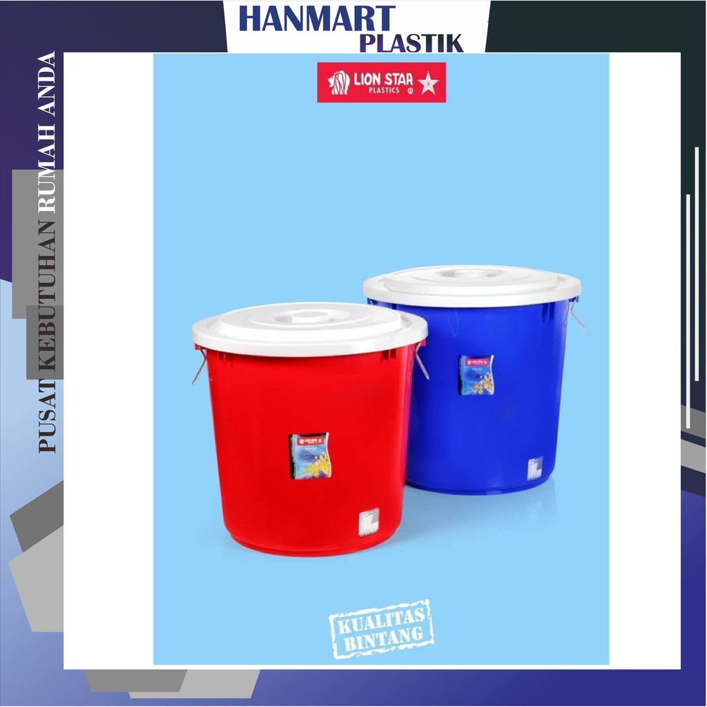 Jual EMBER 60 LT GG. VNK TUTUP PC-19 Lion Star Tong Beras/Air 60 Liter ...