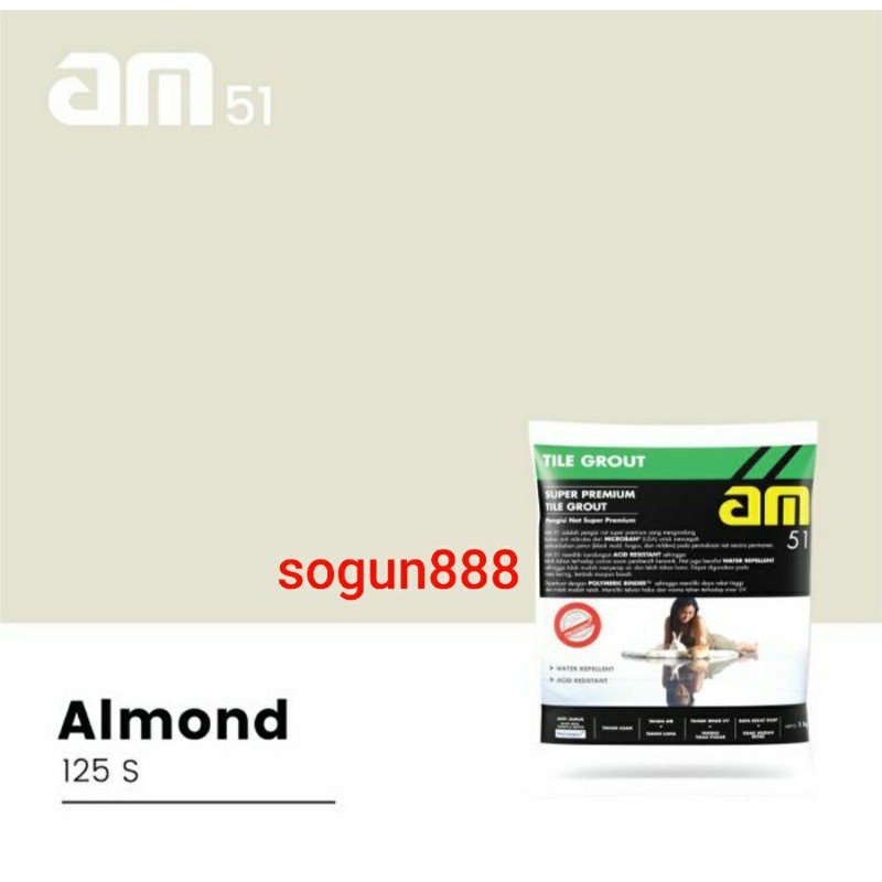 Jual AM 51 Almond . AM nat. Semen nat . Super premium tile grout ...