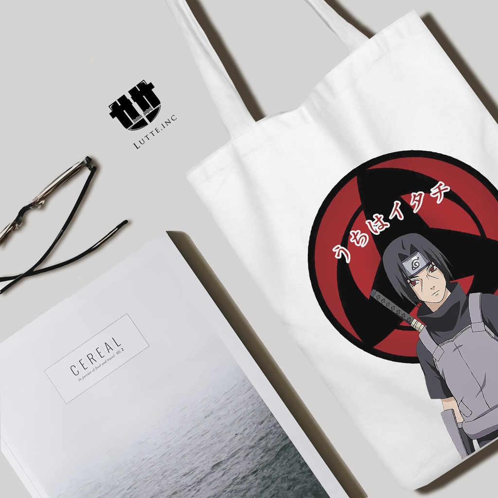 Jual New Itachi Uchiha Tote bag Anime Totebag Kanvas Premium ToteBag ...