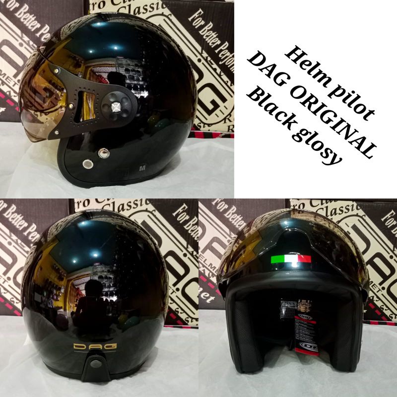 Jual HELM DAG PILOT LISTCROME ORIGINAL 1000% | Shopee Indonesia