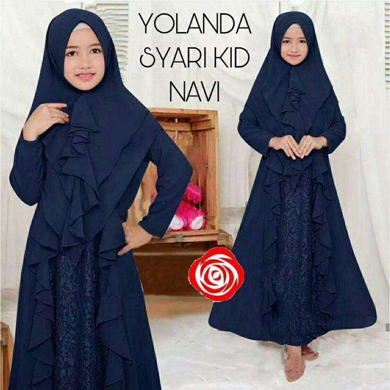 Jual Maxi Kid Dress Yolanda Navy, Cream, Marun A | Shopee Indonesia