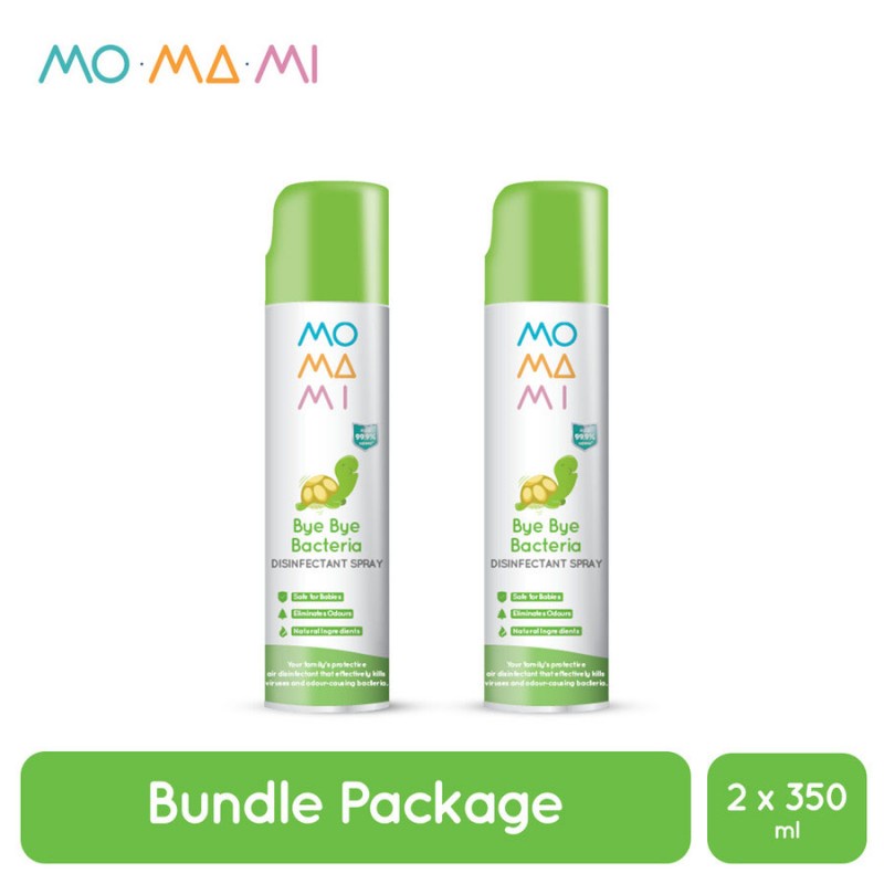 Jual Momami Bye Bye Bacteria Disinfectant Spray 350ml - Promo 2 Pack ...
