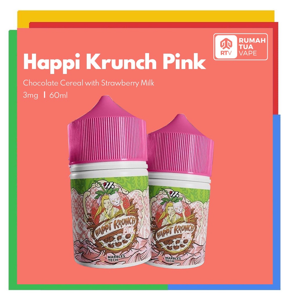 Jual HAPPI KRUNCH PINK 3MG / 6MG 60ML PREMIUM LIQUID | Shopee Indonesia