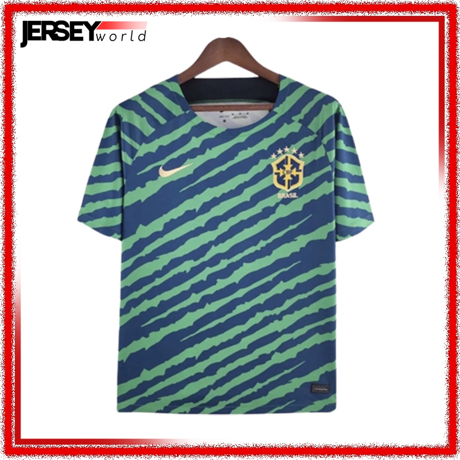 Jual Jersey Brazil Training Prematch Piala Dunia World Cup 2022-2023 PREMIUM GRADE ORI | Shopee ...