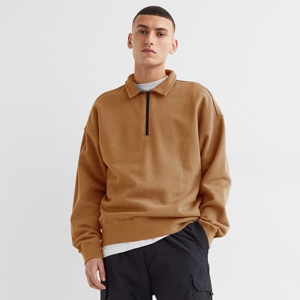 Jual HALFZIP SWEATSHIRT BASIC PREMIUM / SWEATER HALF ZIPPER | Shopee ...