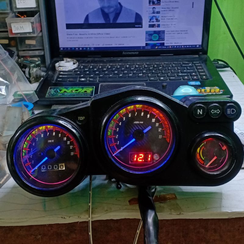 Jual papan panel custom speedometer ninja rr old/new | Shopee Indonesia