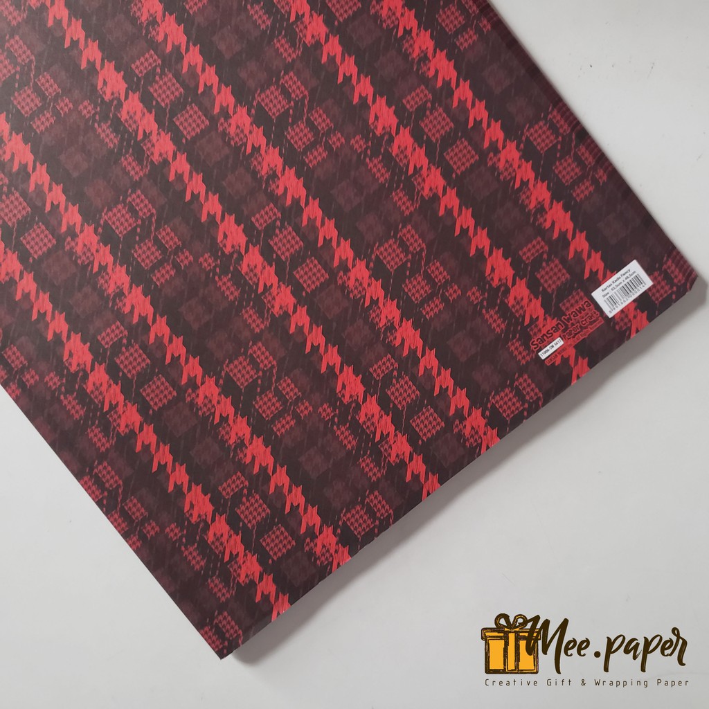 Jual Kertas Kado Sansan Wawa Motif Pattern 01 / Red, Bungkus / Wrapping ...