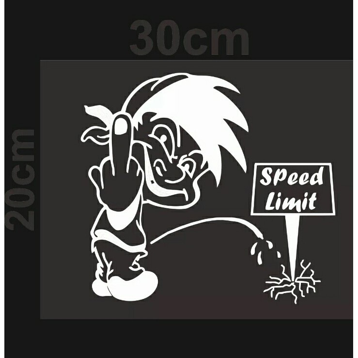 Jual cutting sticker termurah animasi speed limit untuk kaca mobil ...
