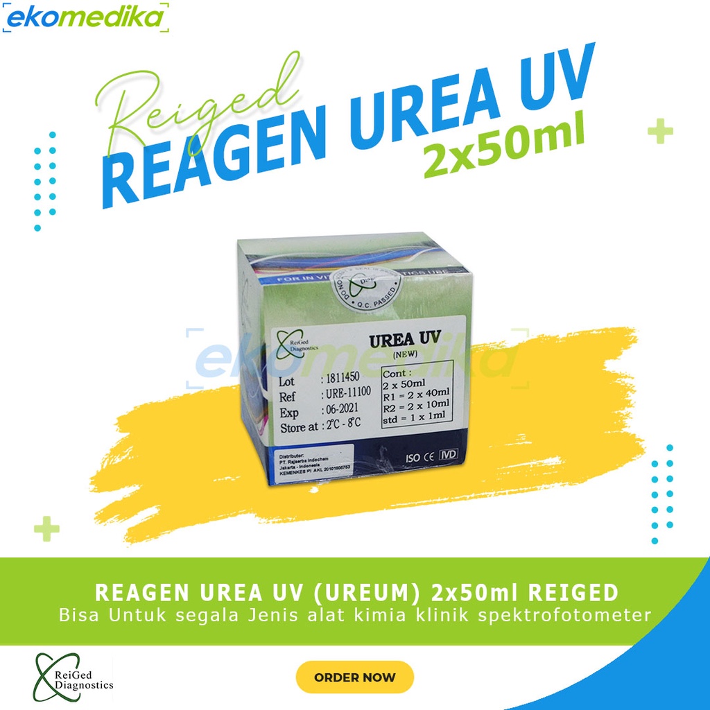 Jual REAGEN UREA UV (UREUM) REIGED 100ML (2x50ml) / REIGED UREUM 4X50 ...