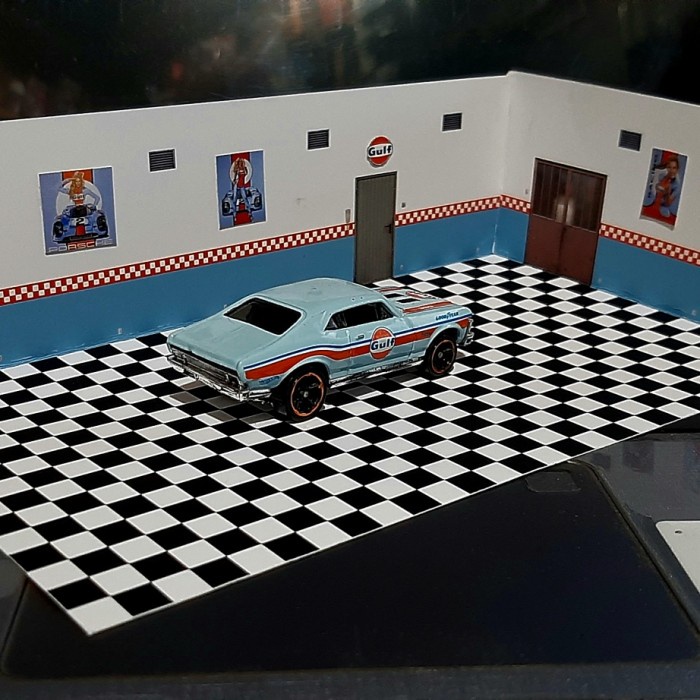 Jual diecast-track-bangunan- part 6 diorama papercraft garasi gulf ...