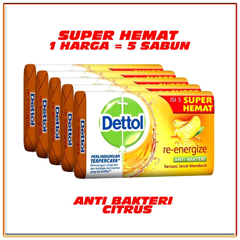 Jual DETTOL PRO FRESH super hemat isi 5 100gr sabun mandi batang ...
